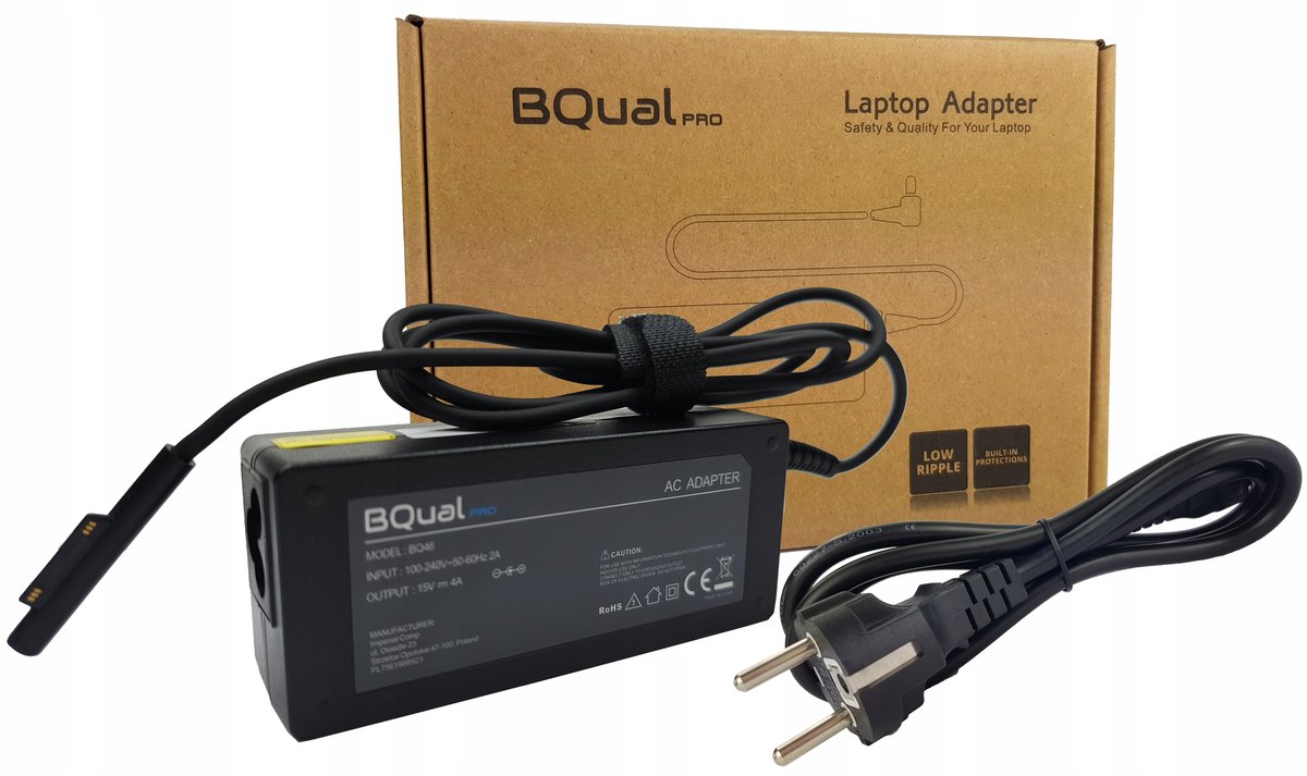 Zasilacz Ładowarka BQual PRO 1706 65W 15V 4A do Microsoft Surface ... Zasilacz Ładowarka BQual PRO 1706 65W 15V 4A do Microsoft Surface ...