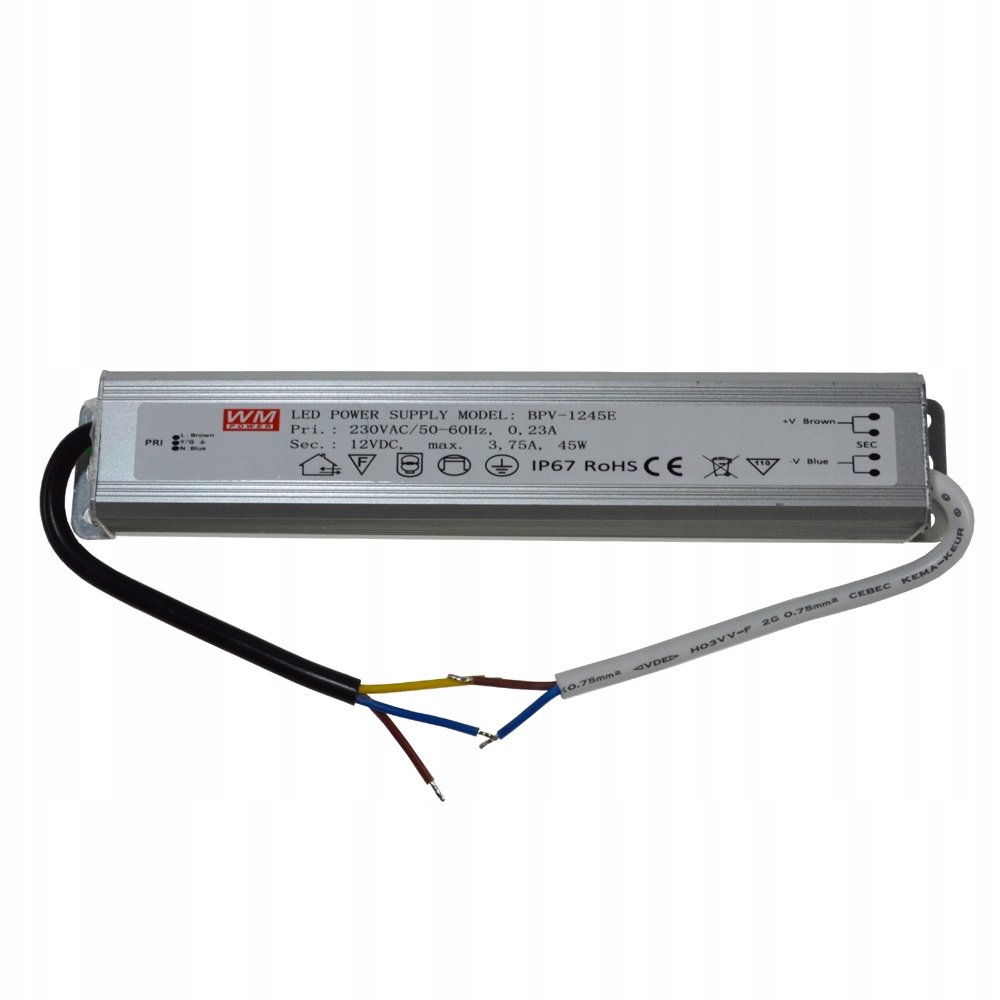 Zasilacz Led 12V 45W Napięciowy Ip67 Aluminium - Inna marka | Sklep ...