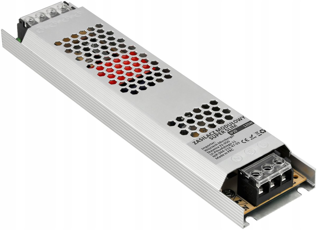 Zasilacz LED 24V 120W 5A Do Taśmy Super Slim Modułowy IP20 Transformator - Berge | Sklep EMPIK.COM