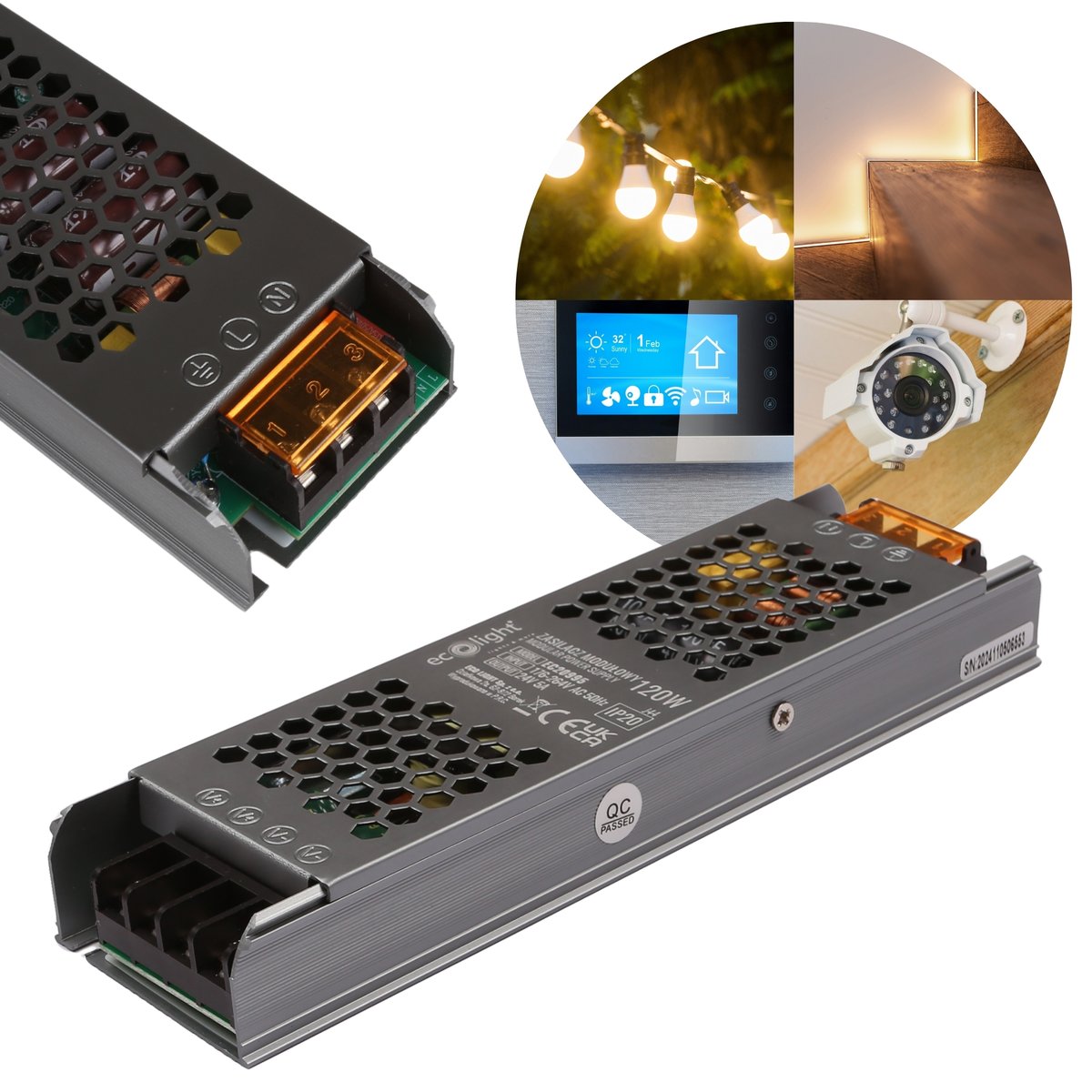 Zasilacz modułowy LED 120W 24V 5A SLIM IP20 180x50x24mm - Ecolight | Sklep EMPIK.COM