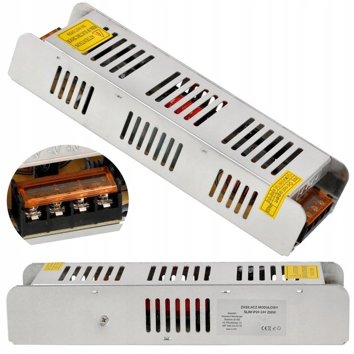 Zasilacz montażowy 12V 40A 500W do LED modułowy IP20 transformator DC ...