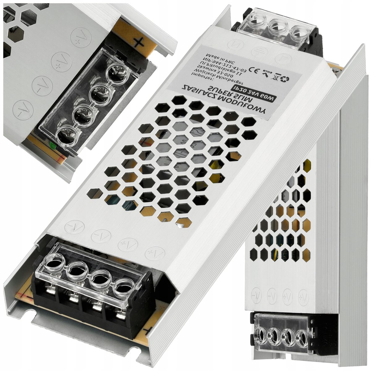 Zasilacz Transformator LED 24V 60W 2,5A IP20 Wąski Do Taśmy LED COB Berge - Berge | Sklep EMPIK.COM