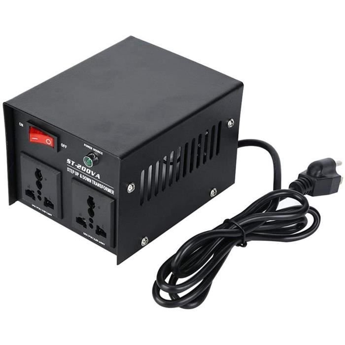 Zasilacz, transformator mocy 200 W, jednofazowy konwerter napięcia 110 V AC na 220 V Konwerter ...