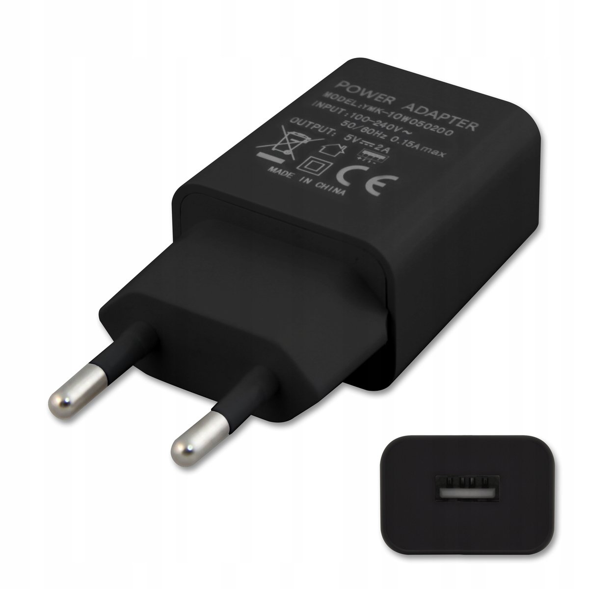 Zasilacz wtyczkowy ładowarka kostka do telefonu USB 5V/1A DC ...