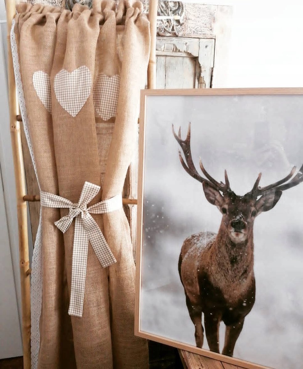 Zasłona BOHO z koronką do pokoju do salonu zasłony z juty JUTA 100/160cm - Zpotrzebyserca ...