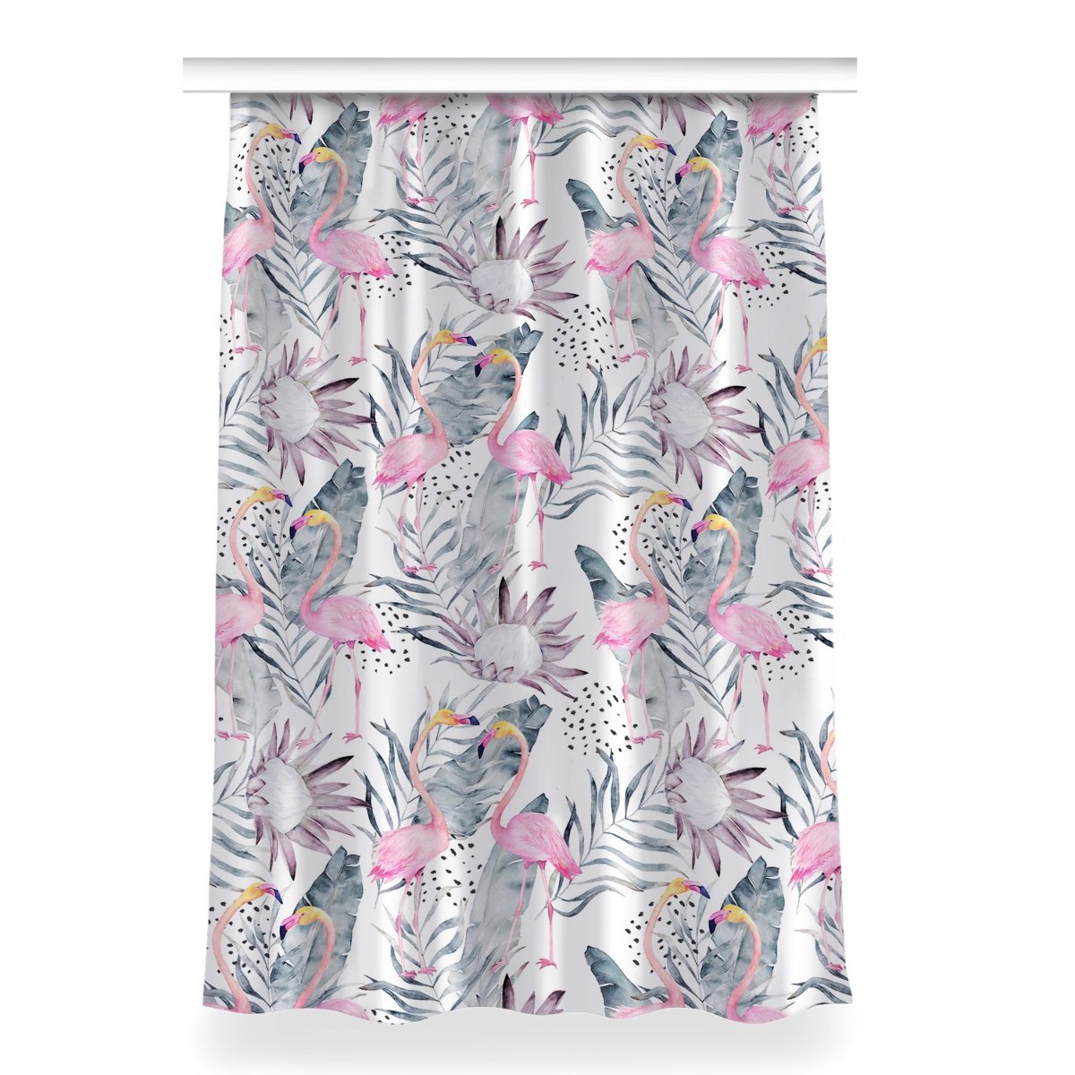 Zasłona klasyczna z grafiką Flamingi wzór 100x150, Fabricsy - Fabricsy ...