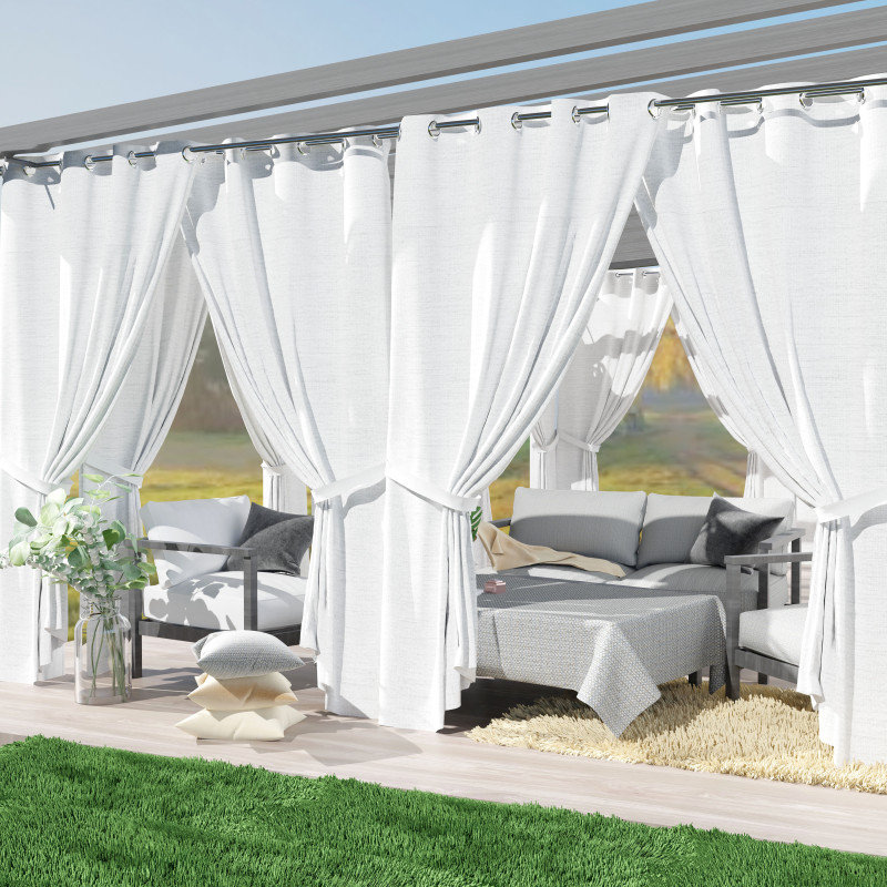 Zasłona tkanina metrażowa tarasowa Luza biały 160cm 160 cm - Inna marka | Sklep EMPIK.COM
