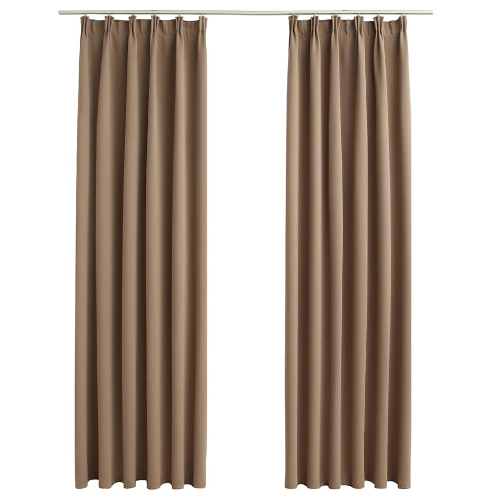 Zasłony Blokujące Światło, Taupe, 140 x 245 cm, Poliester, 2 szt ...