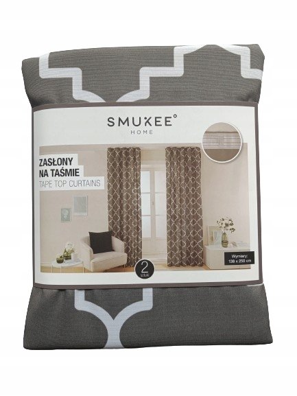 Zasłony na taśmie Smukee Home, 138x250 cm, 2 szt. model 144/4 - SMUKEE ...