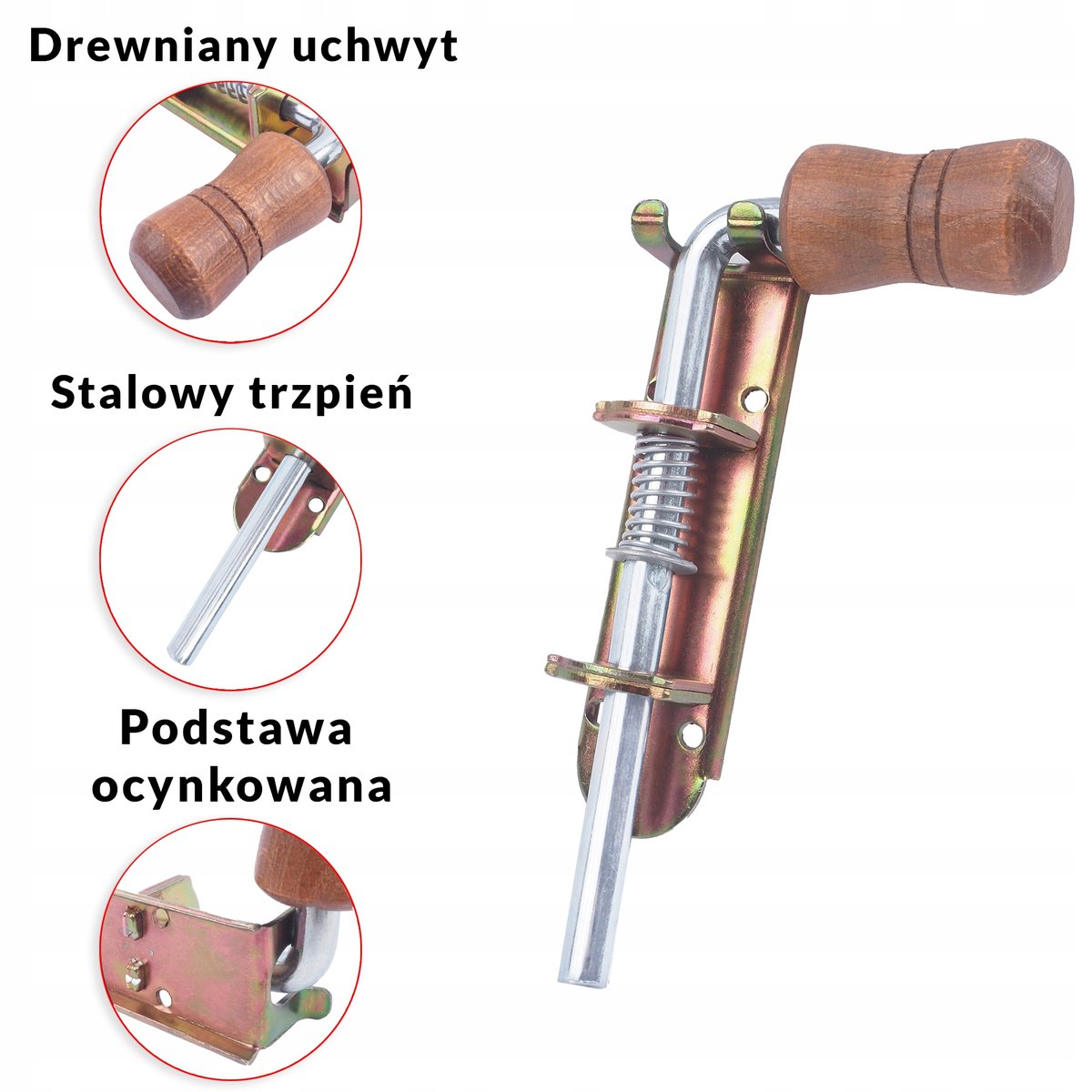 ZASUWA SPRĘŻYNOWA 100mm WĄSKA ZASUWKA RYGIEL RYGIELEK DO DRZWI OCYNK ...