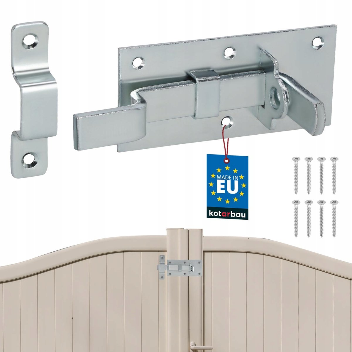 ZASUWA ZASUWKA UNIWERSALNA ODGIĘTA DO DRZWI BRAMKI NA KŁÓDKĘ BLOKADA ...