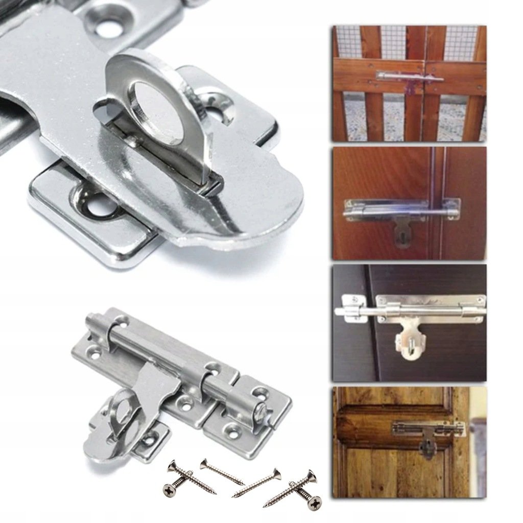 ZASUWKA UNIWERSALNA blokada drzwi ZAPIĘCIE zamek ZASUWA RYGLOWA ...