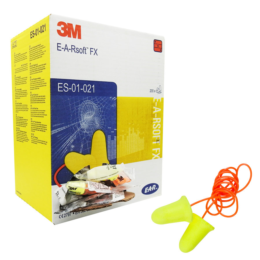 Zatyczki Stopery do Uszu 3M EAR SOFT FX ze sznurkiem 200 Par wyciszające | Sklep EMPIK.COM