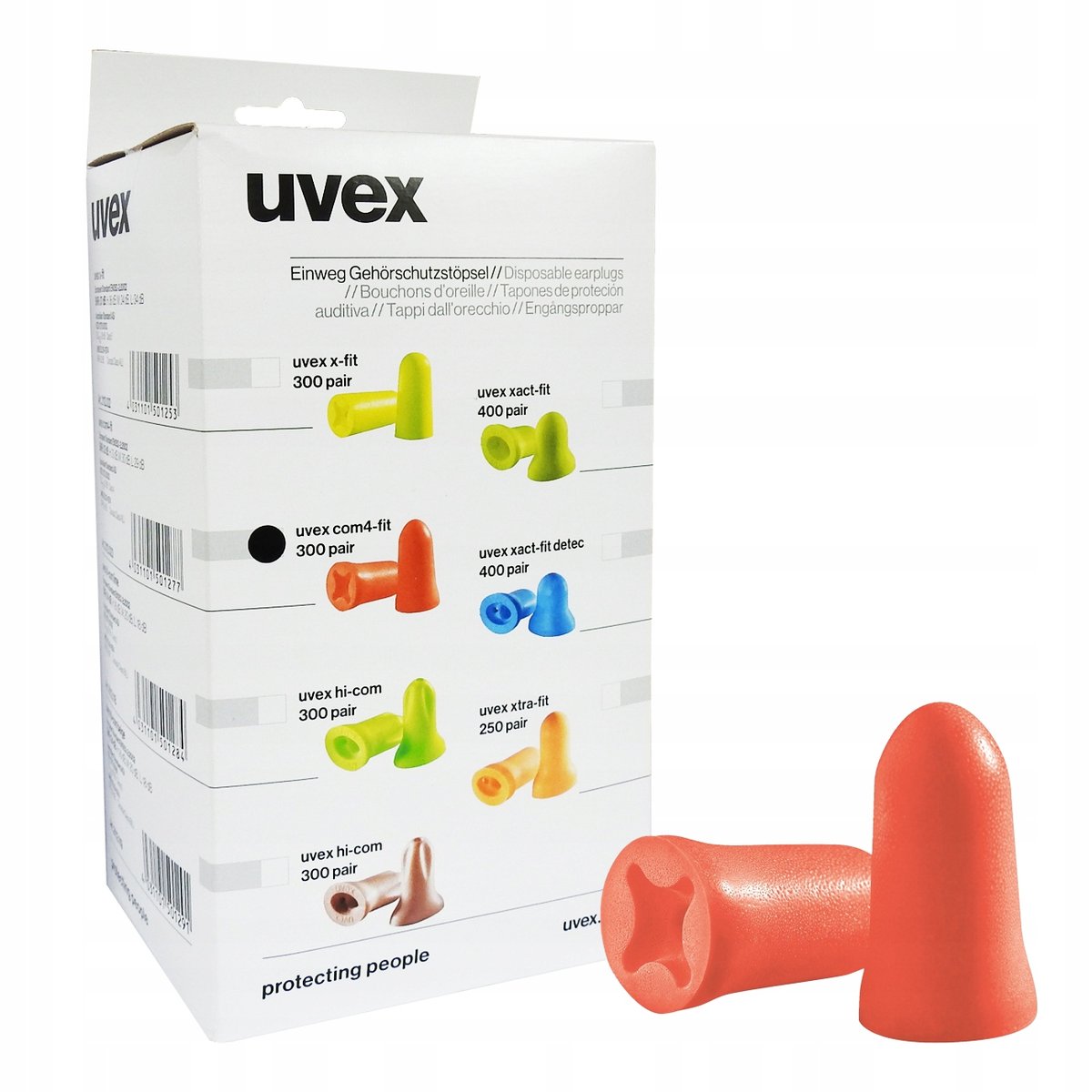 Zatyczki stopery do uszu uvex Com4-fit 300 par - UVEX | Sklep EMPIK.COM