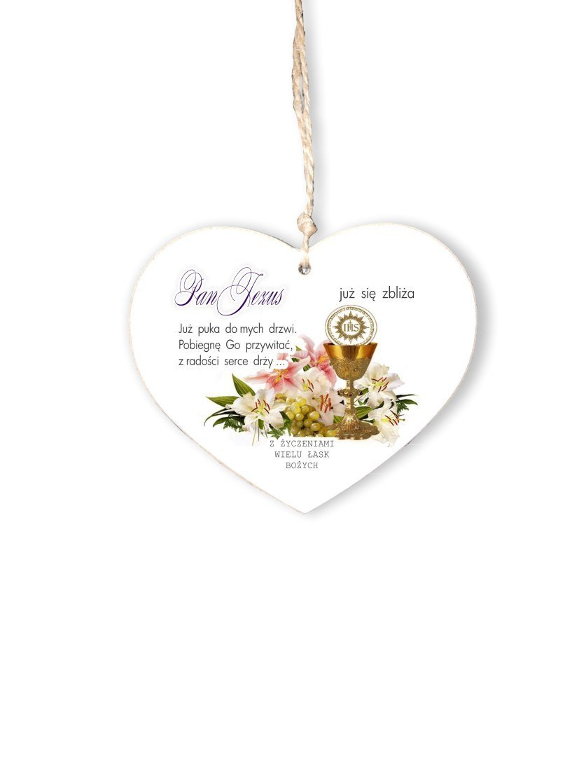 Zawieszka Serce 02 - Pan Jezus już puka do mych drzwi... - S/02/16K - Inna marka | Sklep EMPIK.COM