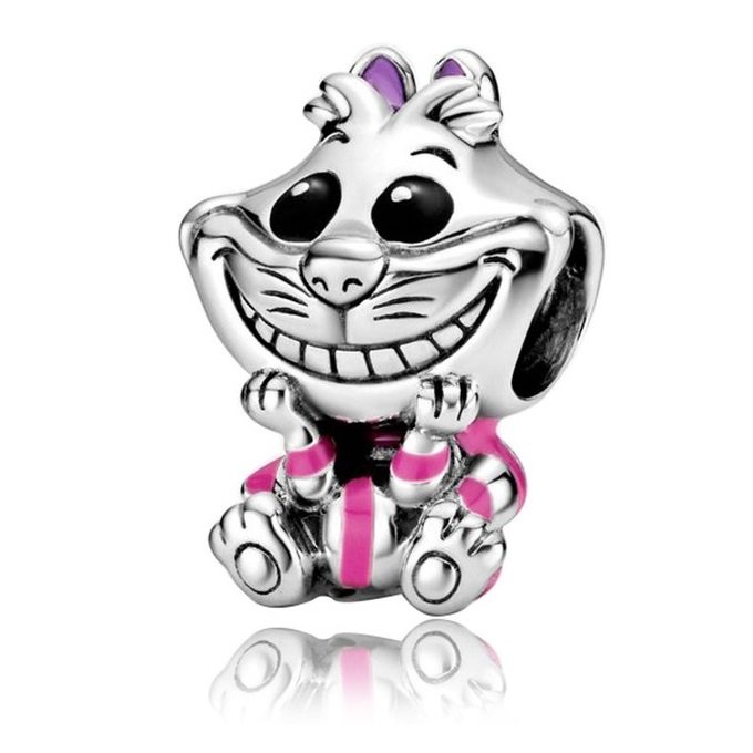 Zawieszka SREBRO 925 Charms koralik Disney Kot z Cheshire - Sfera ...