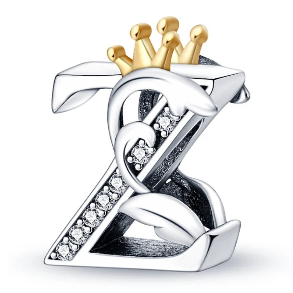 Zawieszka SREBRO 925 Charms koralik do PANDORA Litera Z - Sfera Damska ...