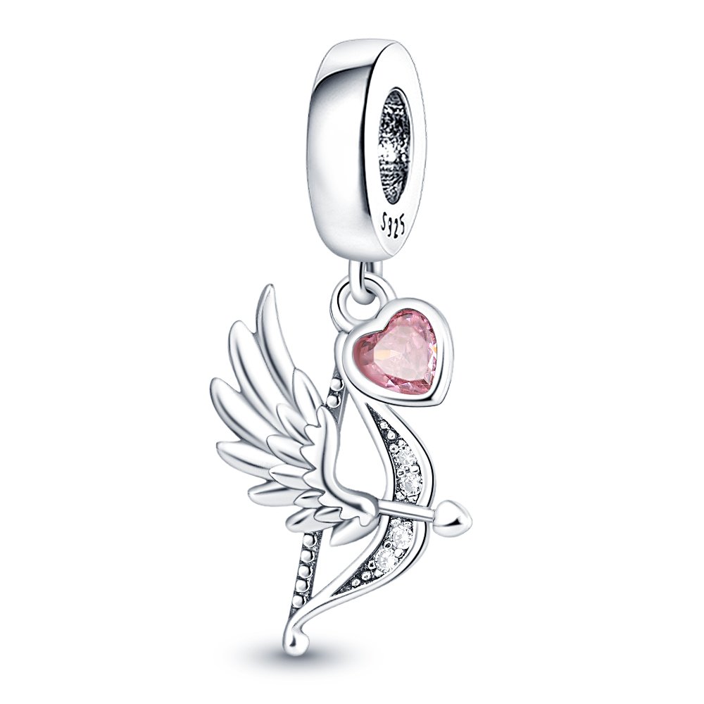 Zawieszka Srebro 925 Charms Koralik Do Pandora Łuk Amora Anioł Serce Skrzydło - Sfera Damska ...