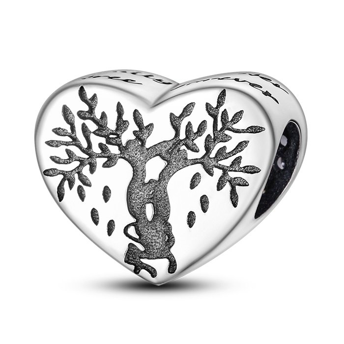 Zawieszka SREBRO 925 Charms koralik do PANDORA Serce i Drzewo Rodzinne ...