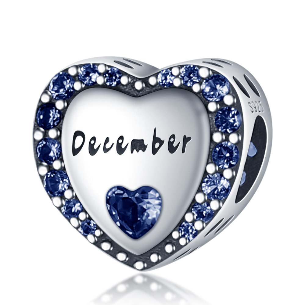 Zawieszka Srebro 925 Charms Koralik Miesiąc Grudzień December - Sfera ...