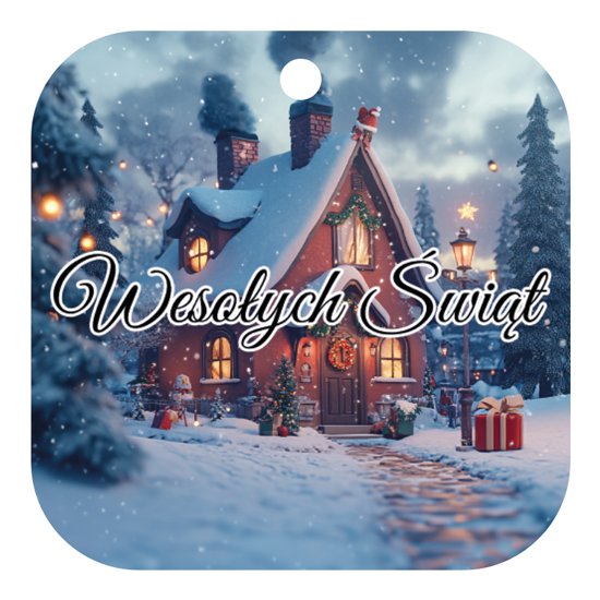 Zawieszki chata Wesołych Świąt 5x5 cm 50 szt - E-Plumeria | Sklep EMPIK.COM