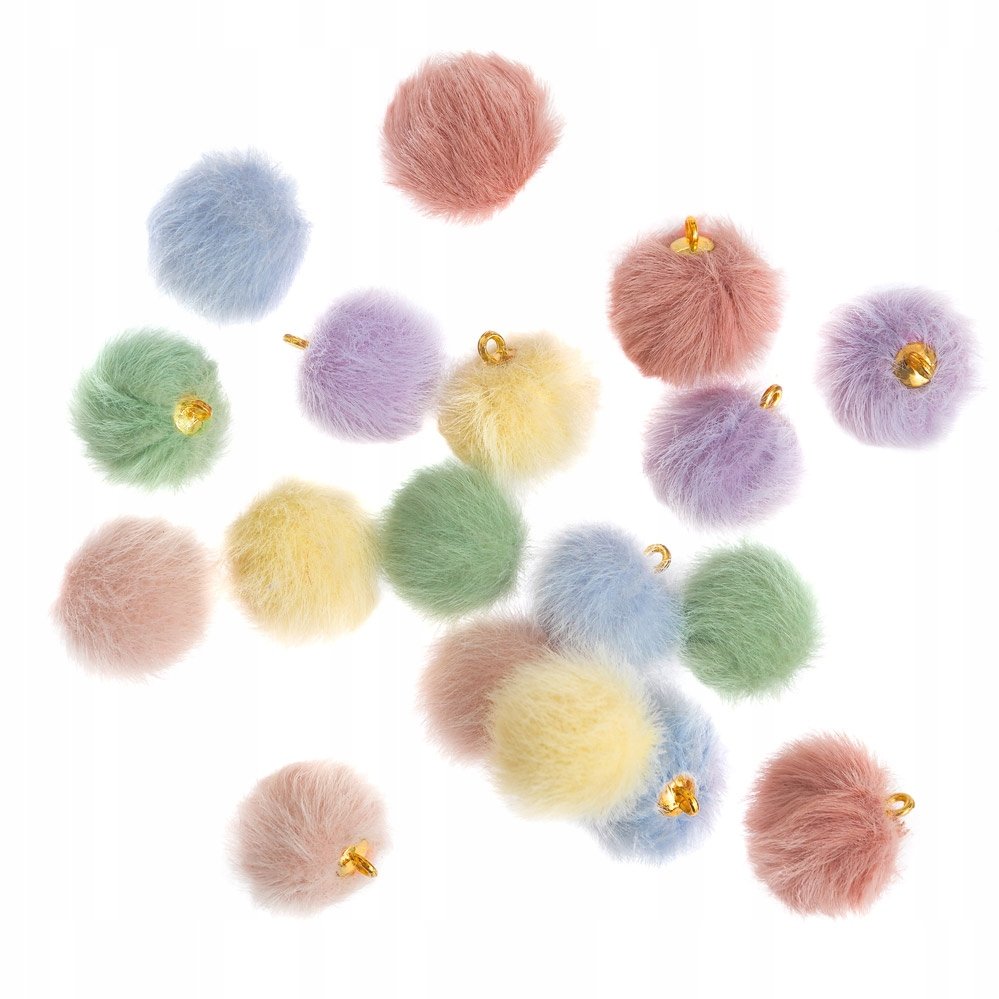 ZAWIESZKI FUTERKOWE 18SZT CREAM PASTEL dpCraft MIX do bizuterii i ubran ...