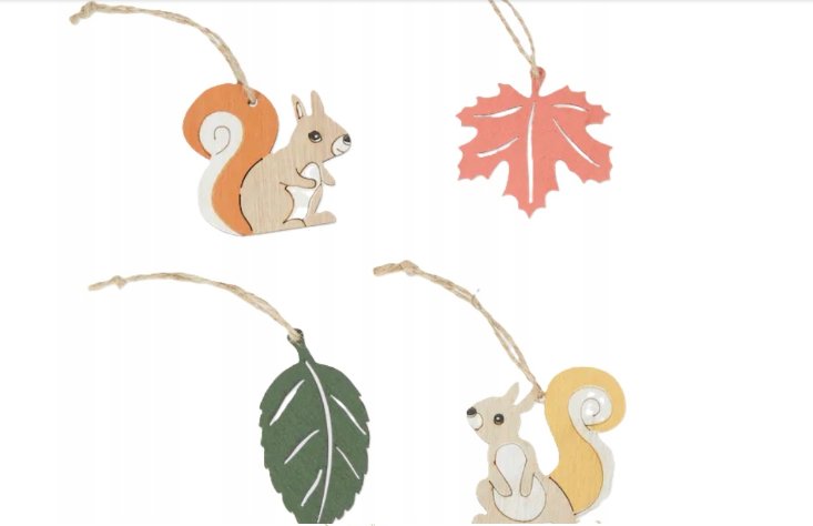 Zawieszki Jesienne Drewniane 12Szt Kolorowe Liście - Inna marka | Sklep EMPIK.COM