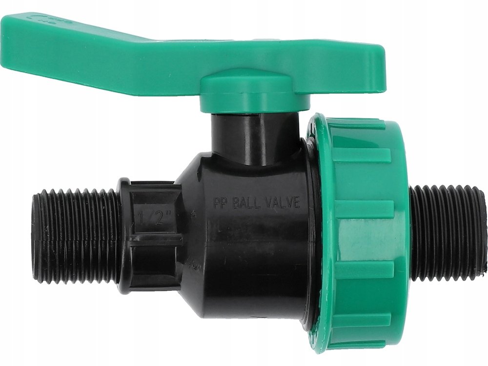 ZAWÓR KULOWY MĘSKI/MĘSKI 1/2 x 1/2'' DO ŁĄCZENIA RUR PE, PP 16 BAR FLO - FLO | Sklep EMPIK.COM