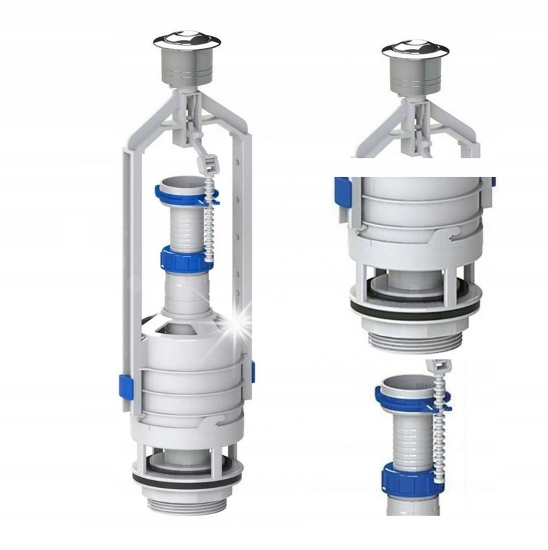 Zawór Spustowy do Spłuczki WC CERSANIT|ROCA START STOP Regulacja ...