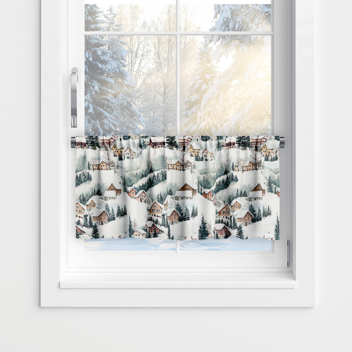 Zazdrostka WINTER wzór BN78 | Zimowe domki 30 x 150 cm - Decordruk ...