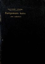 Zbiór ustaw Ziem Zachodnich Tom II Postępowanie karne 1926 r. - W ...