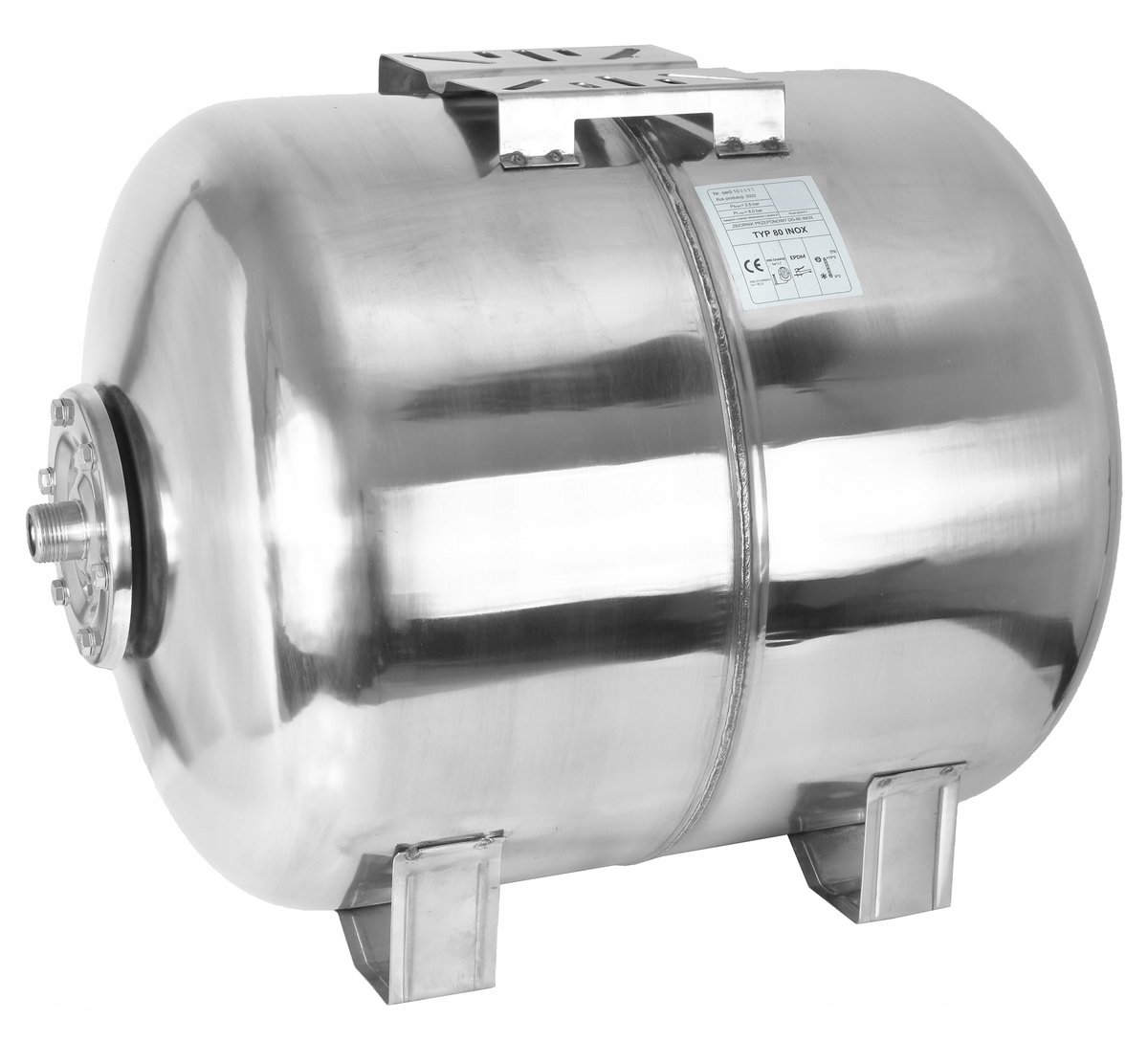 Zbiornik inox hydroforowy 80l przeponowy pompy do wody hydrofor baniak ...