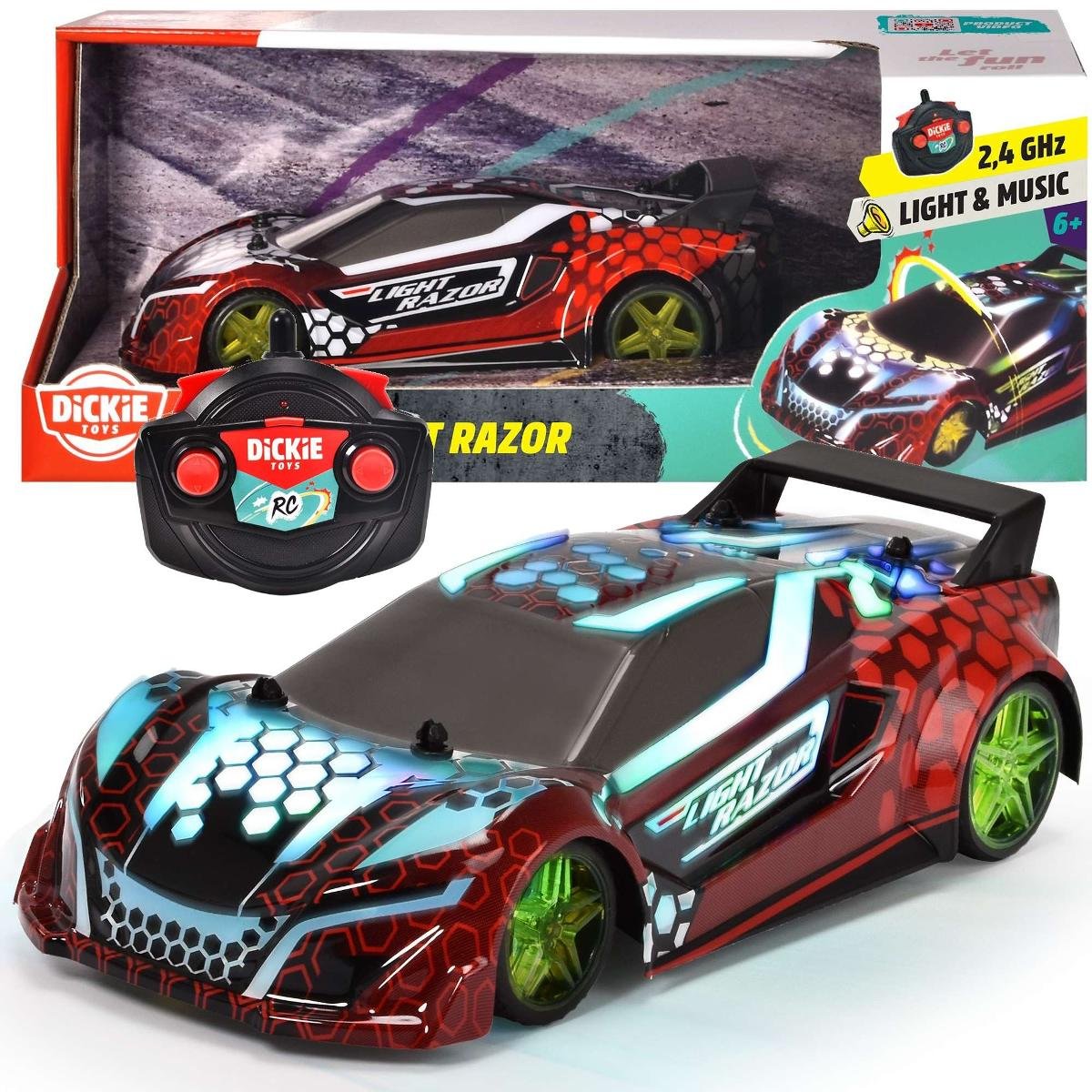 Zdalnie sterowany pojazd Light Razor RC światło/dźwięk - Dickie Toys ...