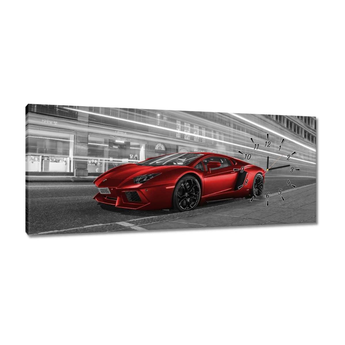 Zegar 100x40cm Czerwone Auto - ZeSmakiem | Sklep EMPIK.COM