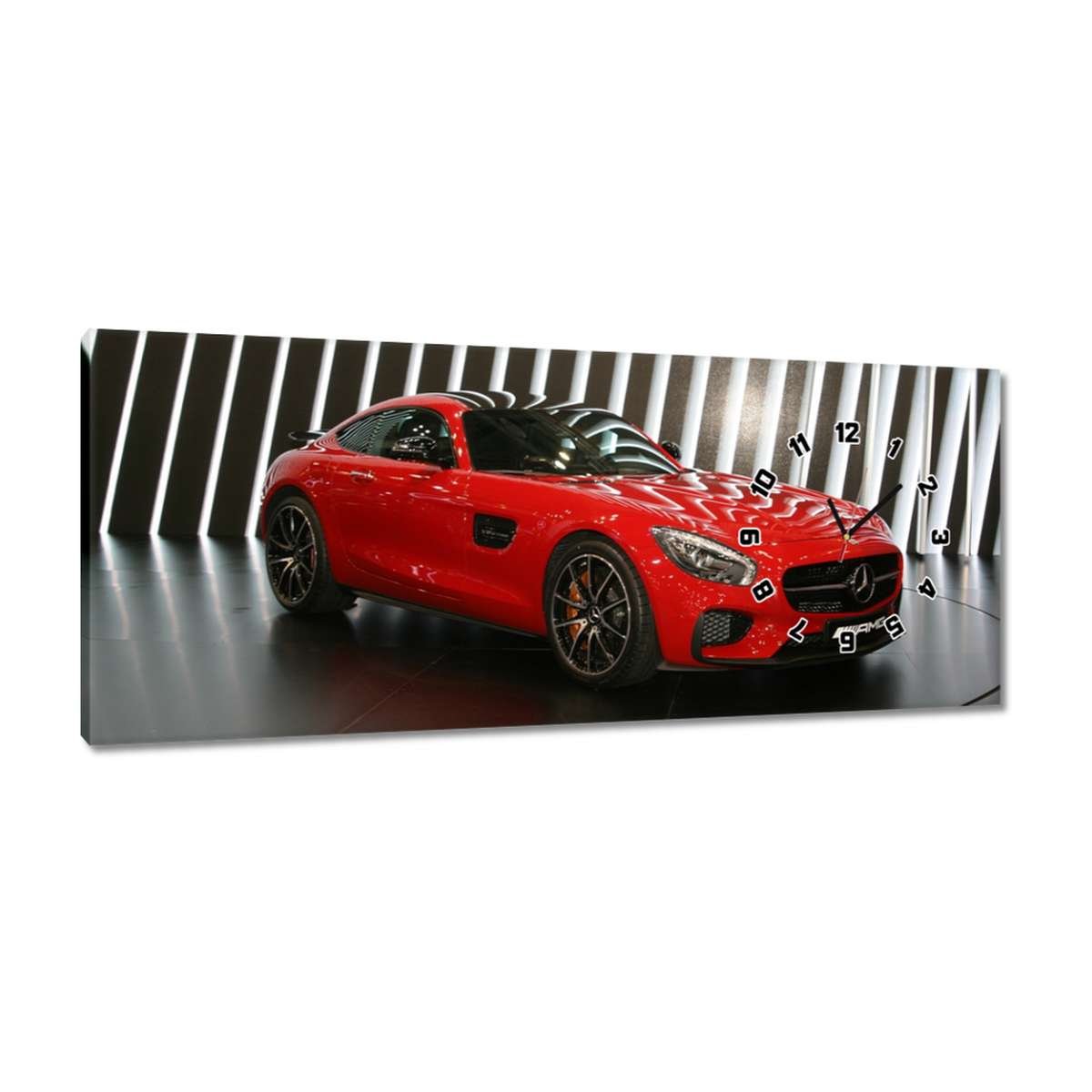 Zegar 100x40cm Czerwony Mercedes AMG - ZeSmakiem | Sklep EMPIK.COM