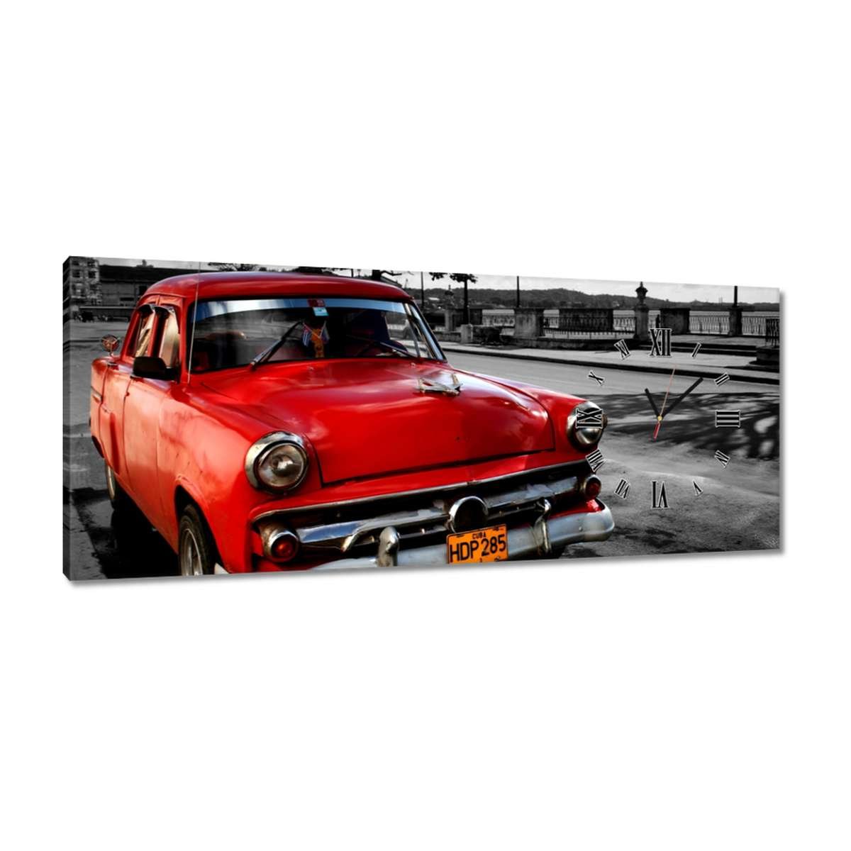 Zegar 100x40cm Kubańskie czerwone auto - ZeSmakiem | Sklep EMPIK.COM