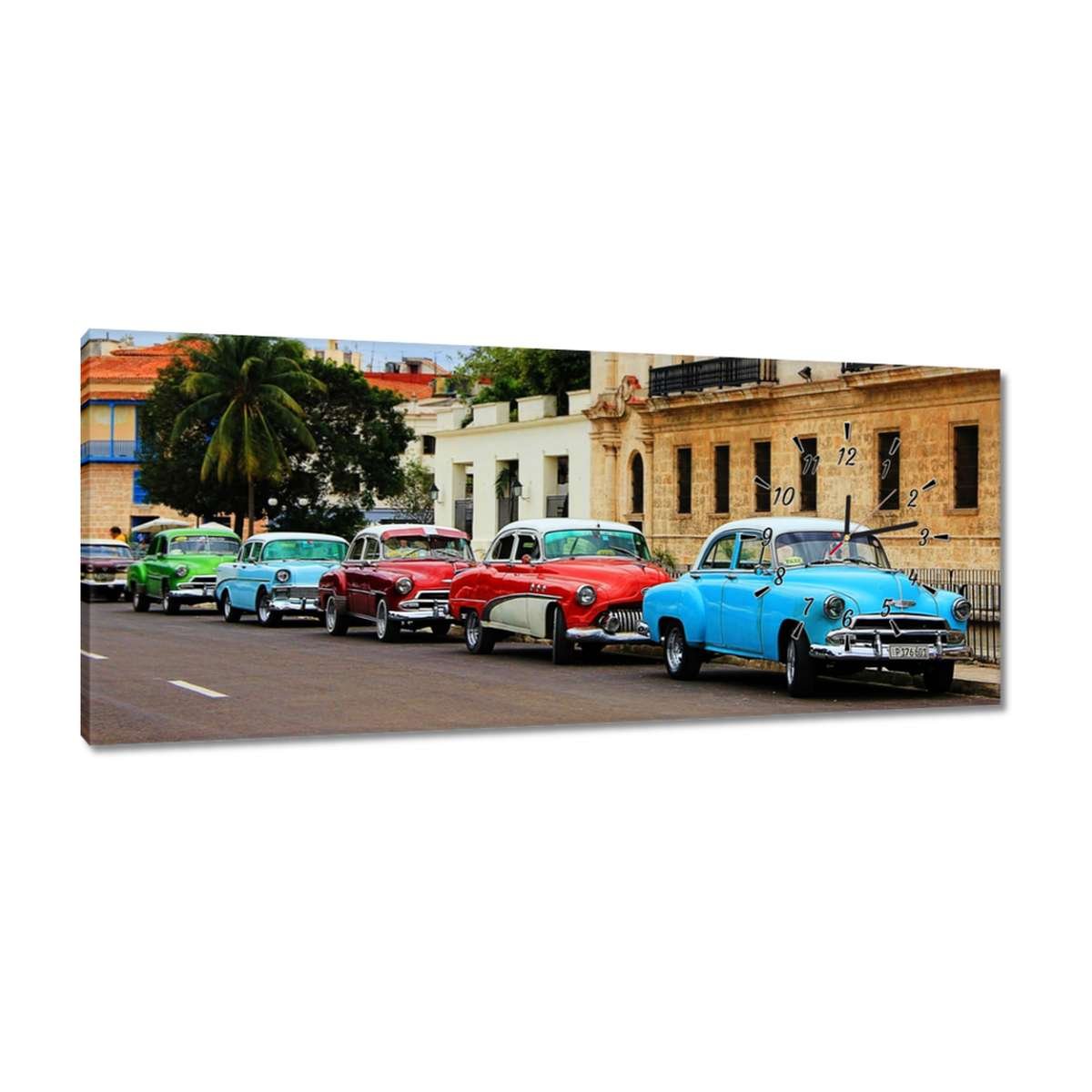 Zegar 100x40cm Kubańskie samochody - ZeSmakiem | Sklep EMPIK.COM