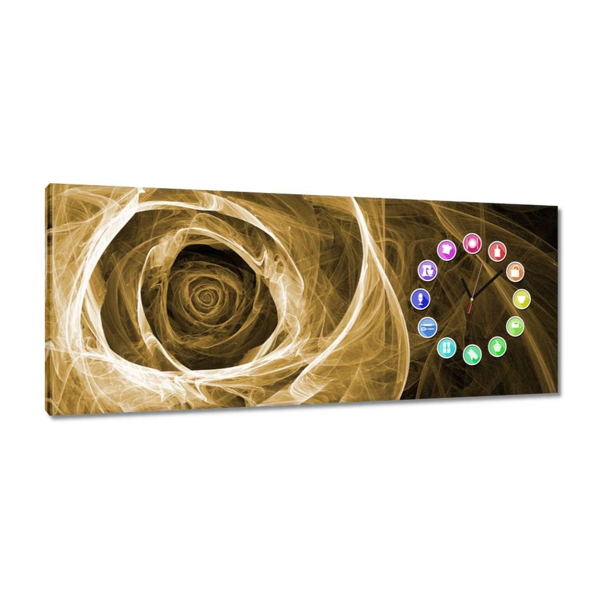 Zegar 100x40cm Róża fraktalna w sepii - ZeSmakiem | Sklep EMPIK.COM