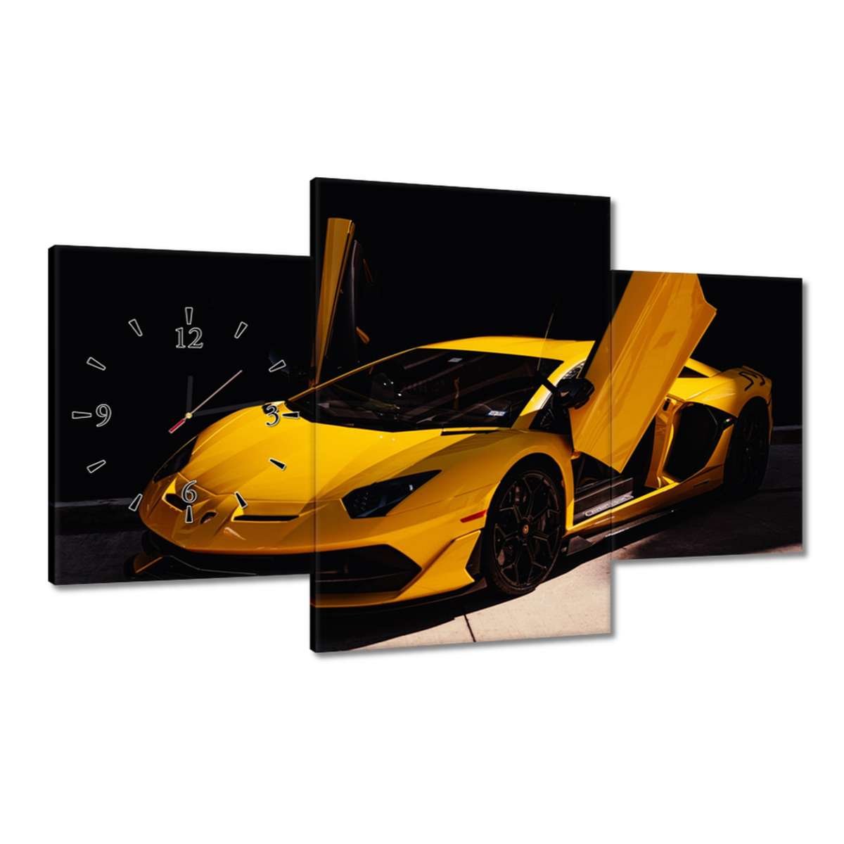 Zegar 100x60cm Żółte sportowe auto - ZeSmakiem | Sklep EMPIK.COM