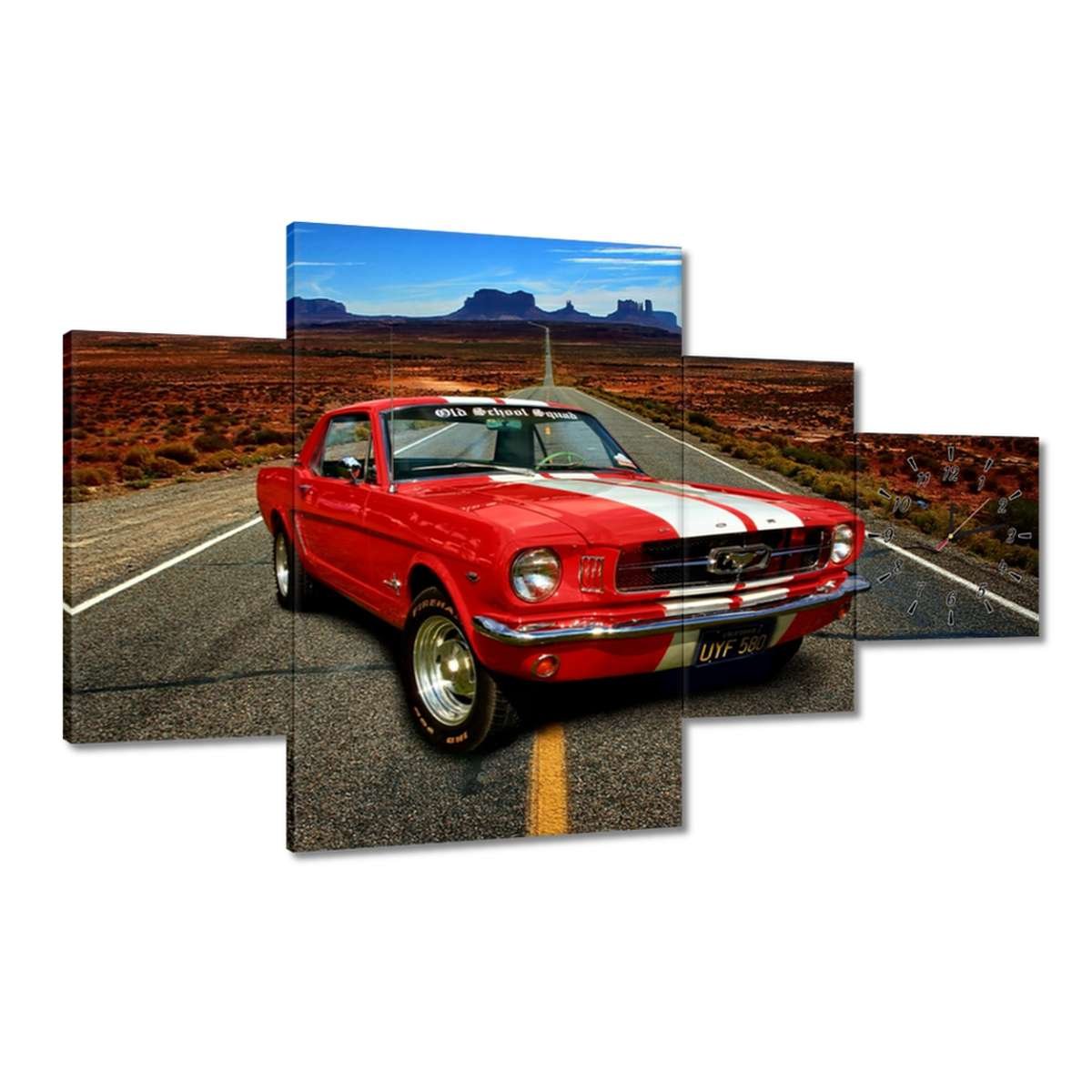 Zegar 130x80cm Ford Mustang Autostrada - ZeSmakiem | Sklep EMPIK.COM