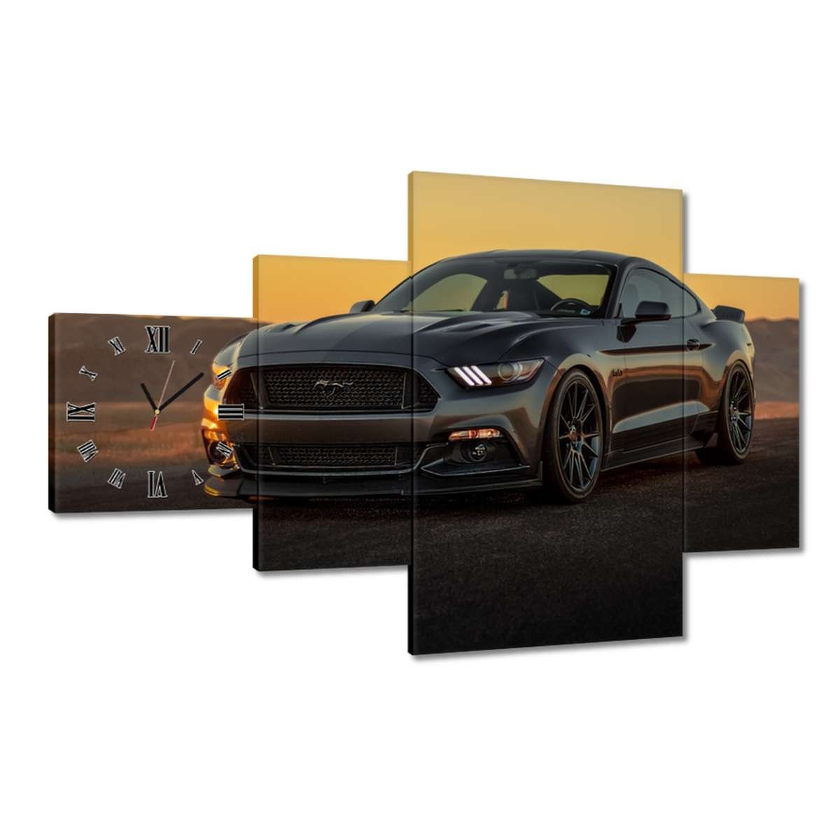 Zegar 130x80cm Ford Mustang made in USA - ZeSmakiem | Sklep EMPIK.COM