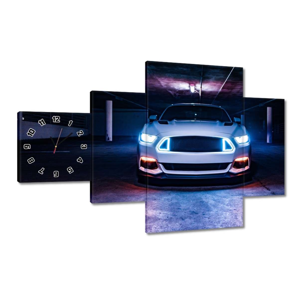 Zegar 130x80cm Ford Mustang Samochód - ZeSmakiem | Sklep EMPIK.COM