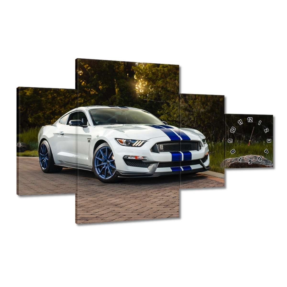 Zegar 130x80cm Ford Mustang Samochód USA - ZeSmakiem | Sklep EMPIK.COM