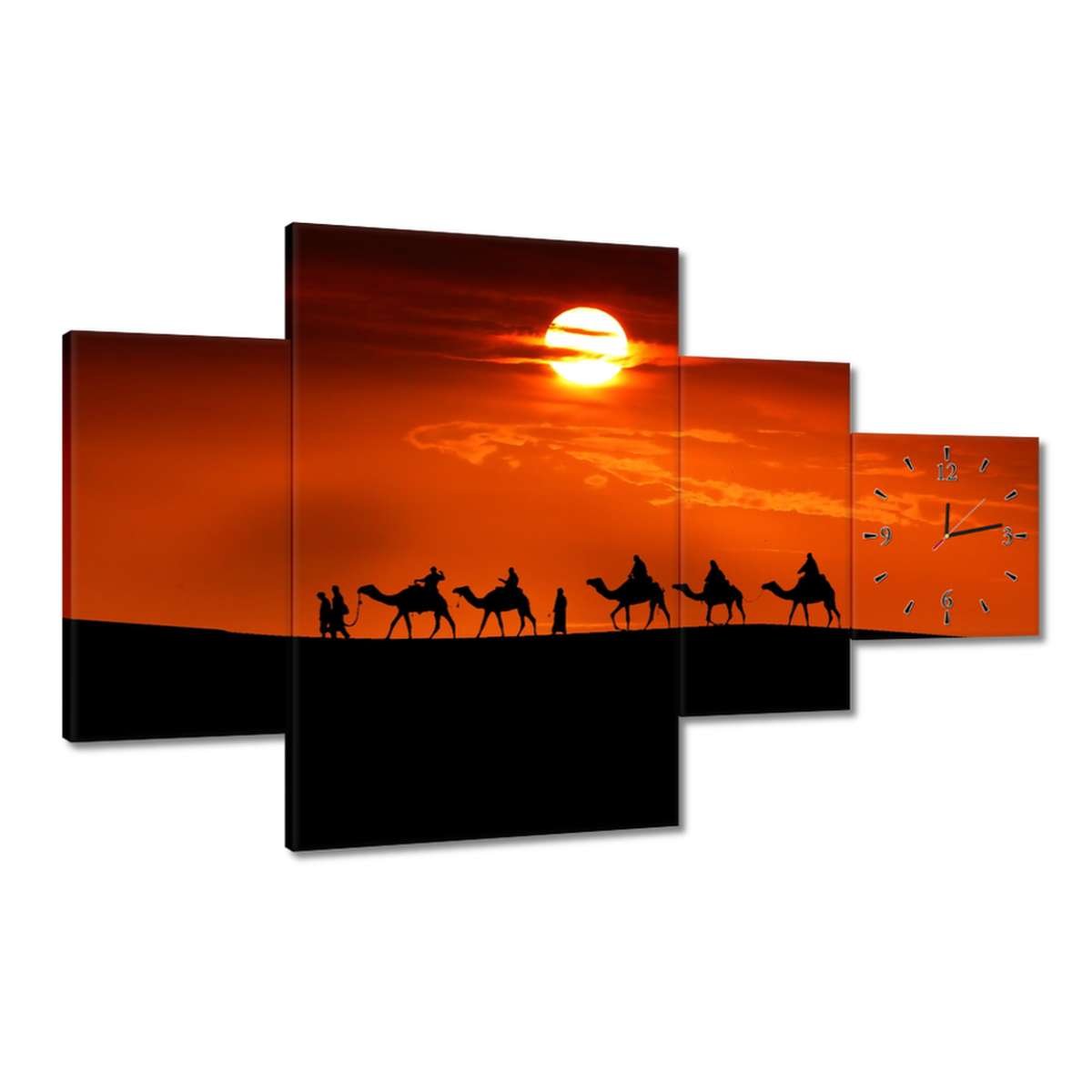 Zegar 130x80cm Karawana na pustyni - ZeSmakiem | Sklep EMPIK.COM