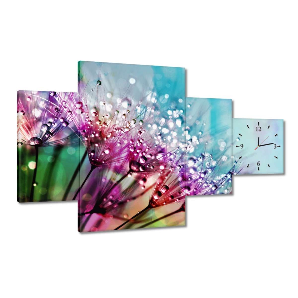 Zegar 130x80cm Krople rosy Dmuchawiec - ZeSmakiem | Sklep EMPIK.COM