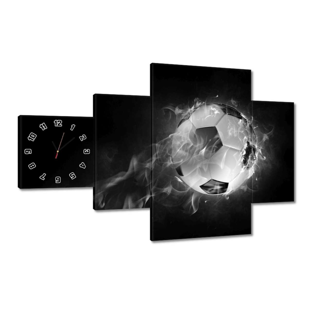 Zegar 130x80cm Piłka do nożnej Ogień - ZeSmakiem | Sklep EMPIK.COM