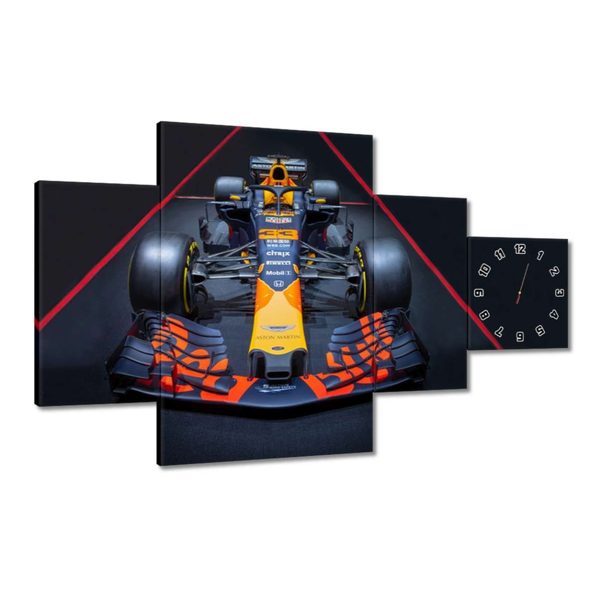 Zegar 130x80cm Samochód wyścigowy Bolid - ZeSmakiem | Sklep EMPIK.COM