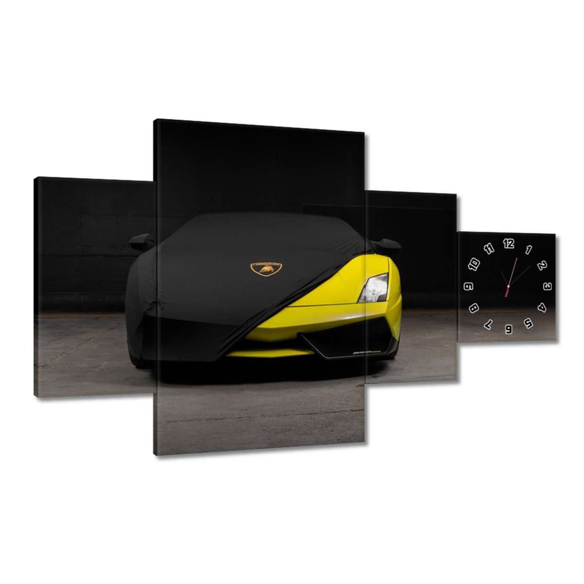 Zegar 130x80cm Żółte sportowe auto - ZeSmakiem | Sklep EMPIK.COM