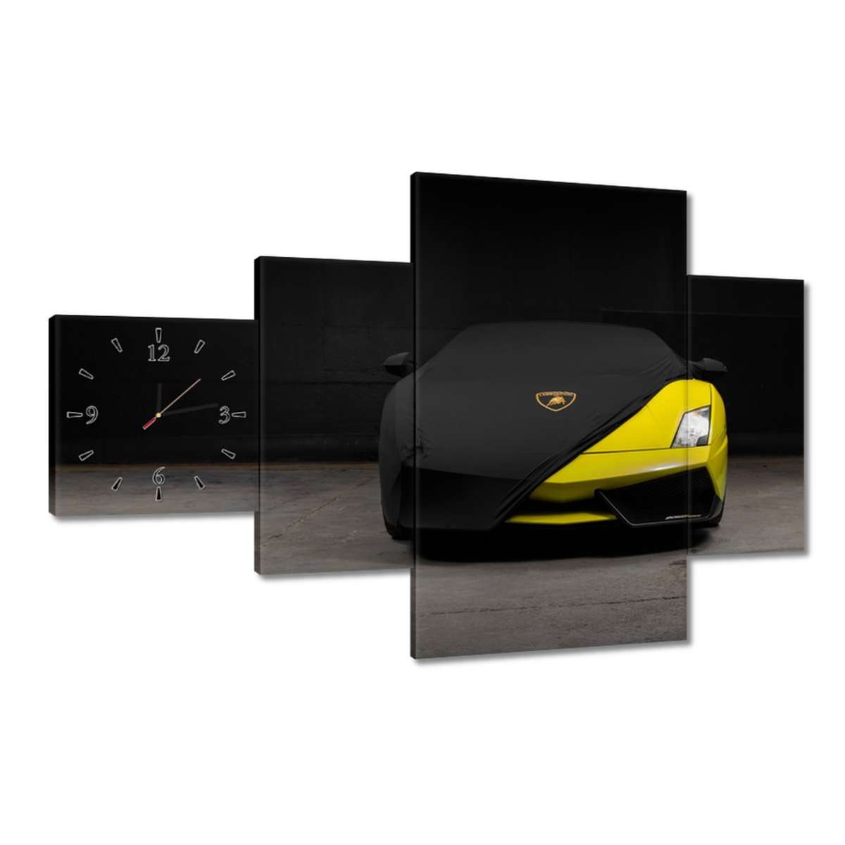 Zegar 130x80cm Żółte sportowe auto - ZeSmakiem | Sklep EMPIK.COM