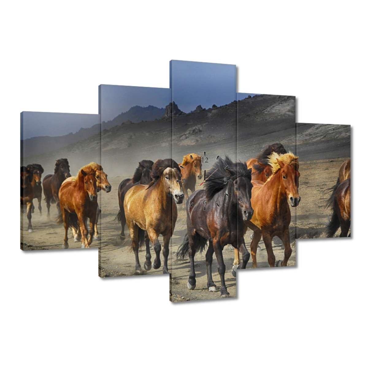 Zegar 150x105cm Stado koni - ZeSmakiem | Sklep EMPIK.COM